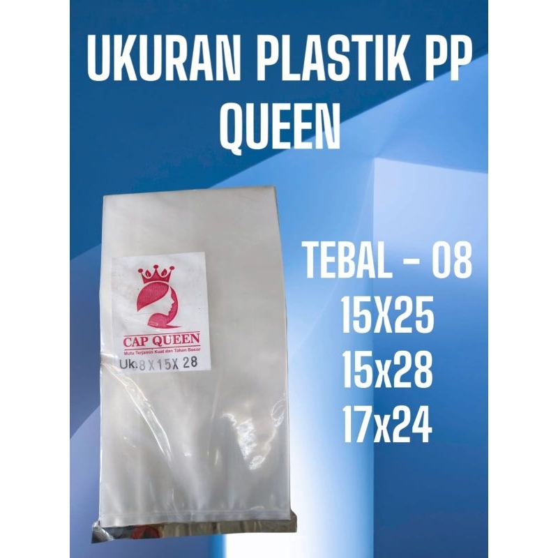 Jual PLASTIK PP QUEEN / PLASTIK POTONGAN TEBAL 08 UKURAN 15X25 15X28 ...