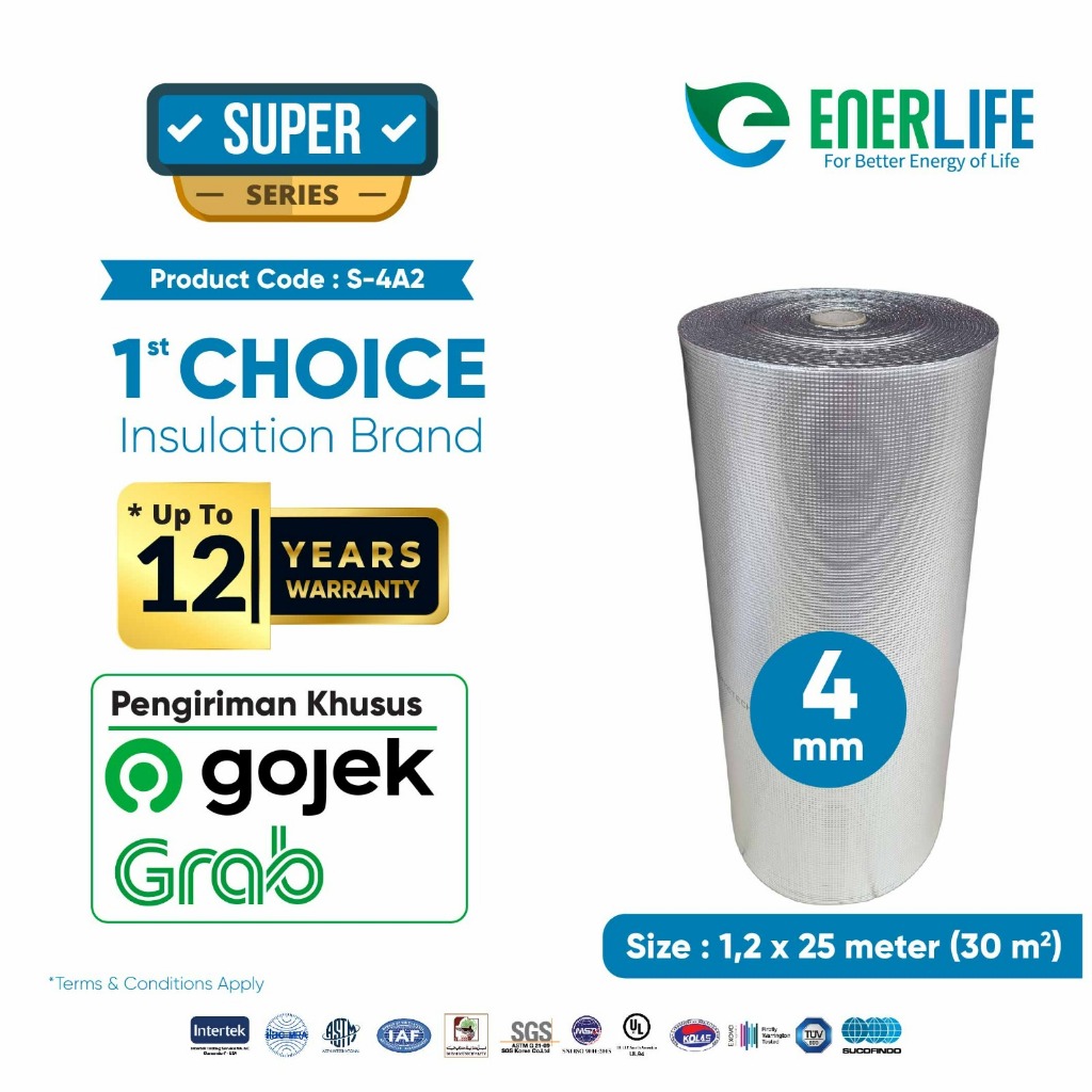 Jual Peredam Panas Atap Aluminium Double Side Foam 4mm (OJOL) | Shopee ...