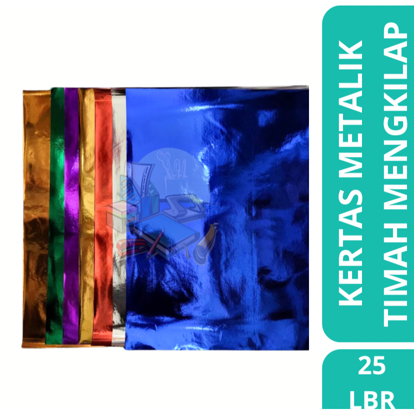 Jual [25 LEMBAR] Kertas Timah Manila Kilat / Kertas Manila Mengkilap ...