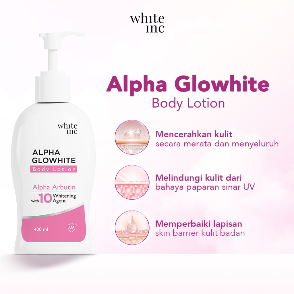 Jual [400ml] WHITE INC Alpha Glow White Body Lotion Whitening ...