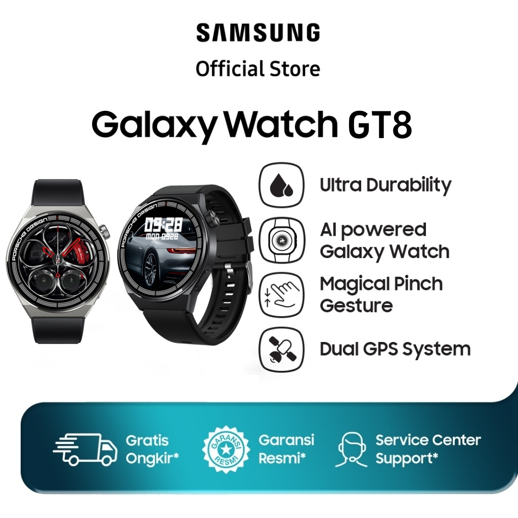Jual 100% Asli original samsung jam tangan smartwatch gt8 gps bluetooth ...