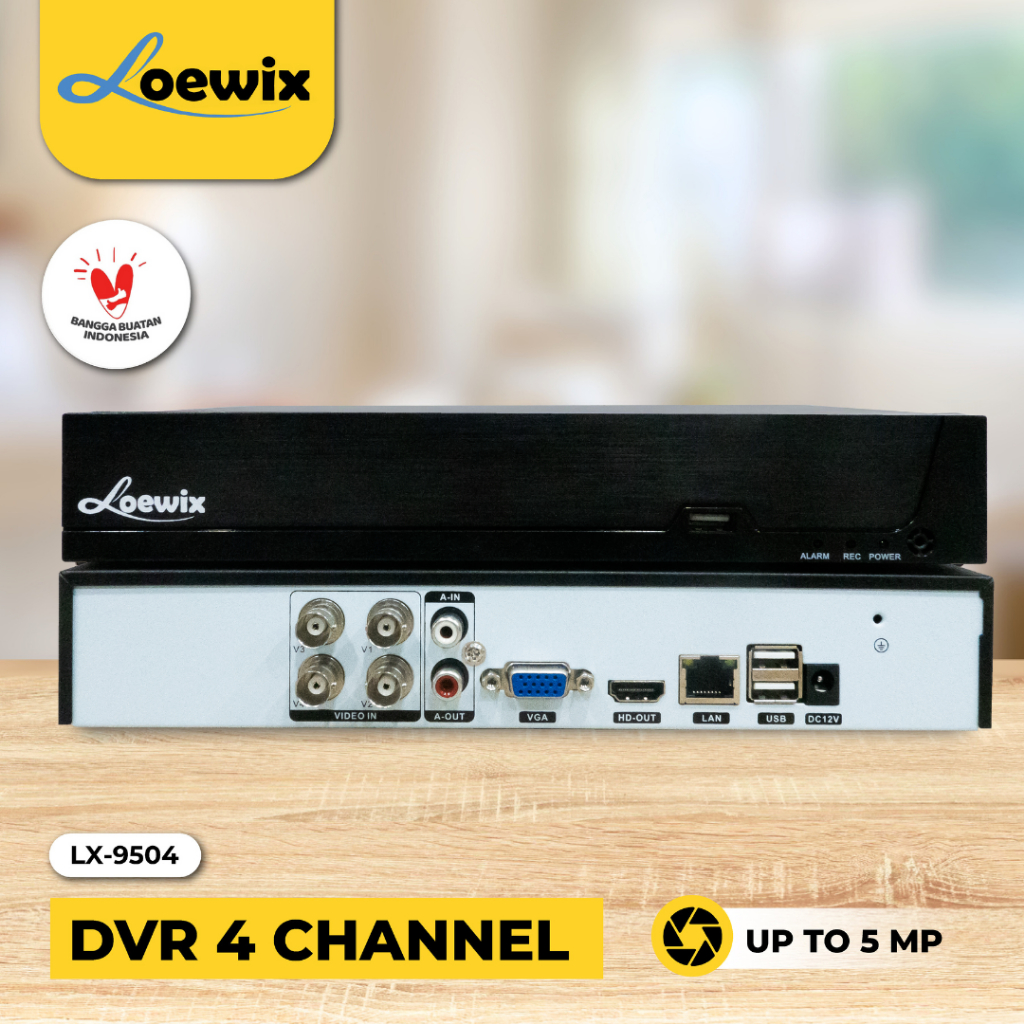 Jual LOEWIX 5MP DVR 4 Channel LX-9504 4CH Xmeye Full Channel 5MP 6:1 | Shopee Indonesia