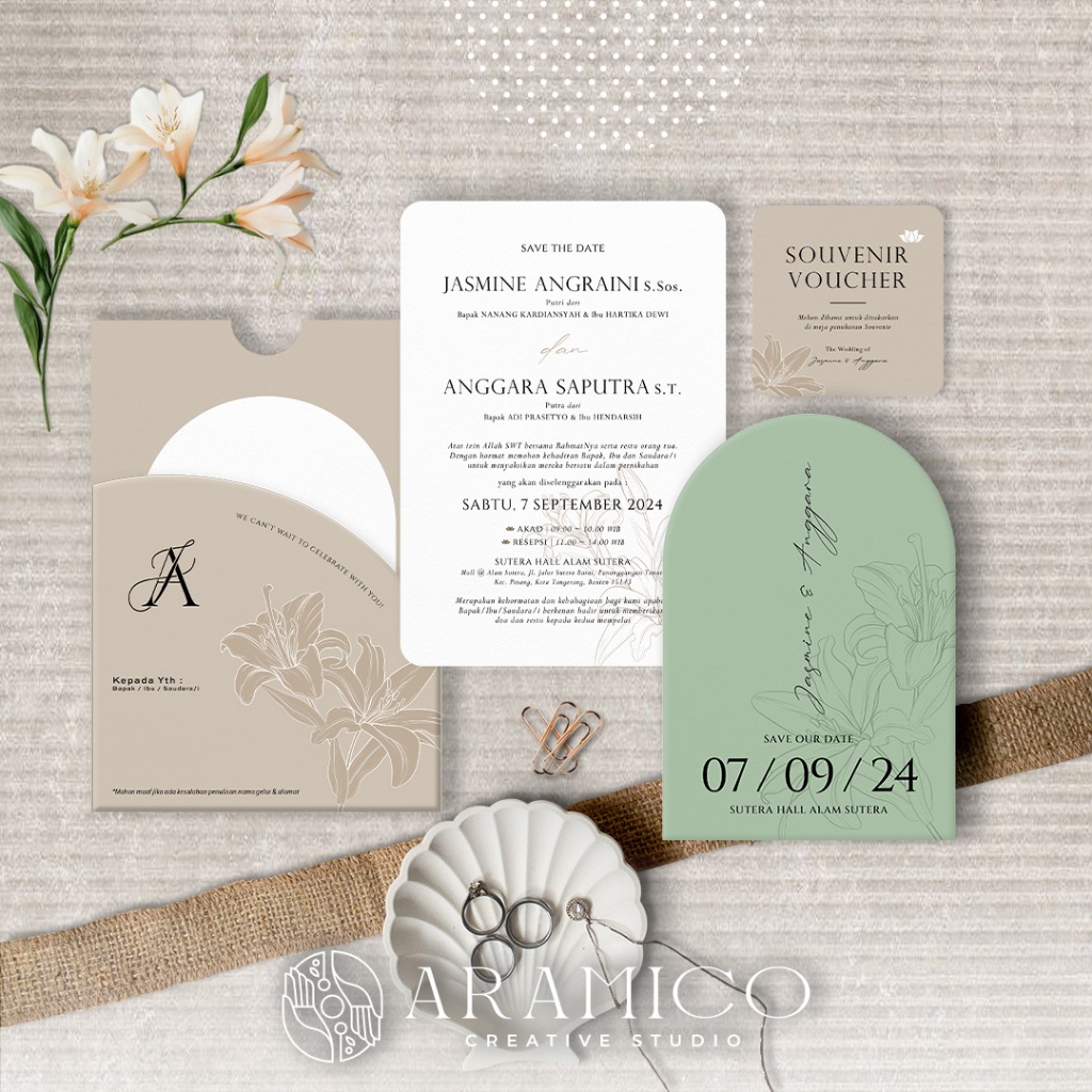 Jual Undangan Pernikahan Elegan minimalis Amplop Soft Cover. Cetak ...