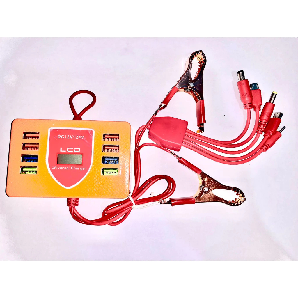 Jual Charger Aki LCD 15 in 1 Charger Aki Universal dengan 8 USB Port ...