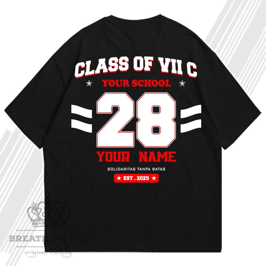 Jual Kaos Kelas Custom Bebas Ganti Nama DAN Angka / Tulisan | Terbaru | VOL 16 | T-shirt Premium ...