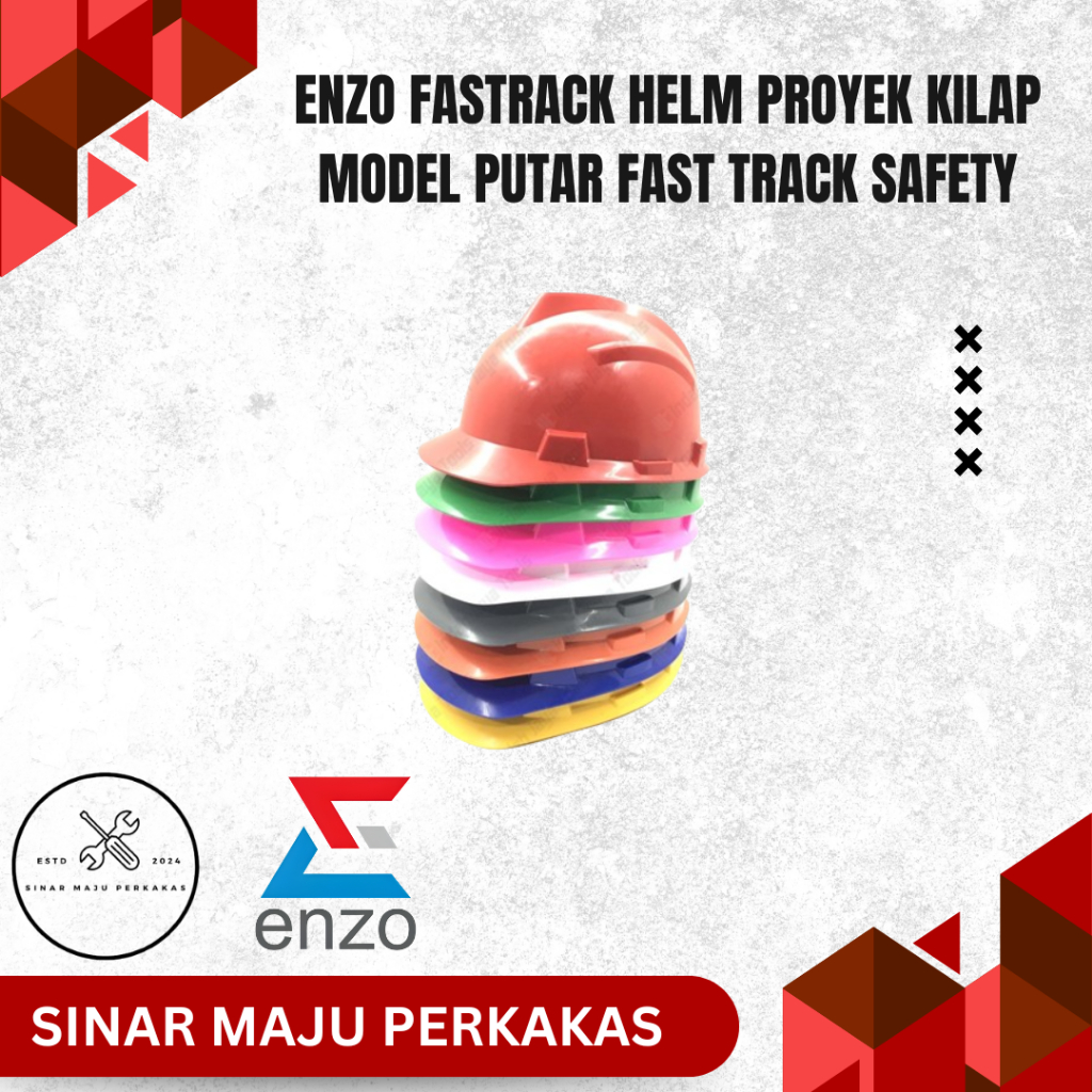 Jual ENZO FASTRACK Helm Proyek Kilap model PUTAR Fast Track Safety ...