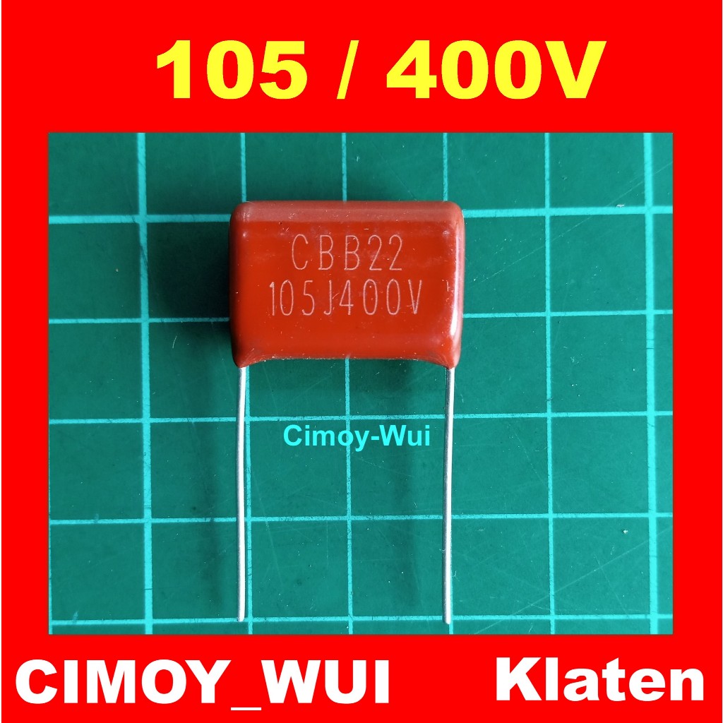 Jual Kapasitor Milar 105J 400 V STANDARD Milar 105J milar 105 400v ...