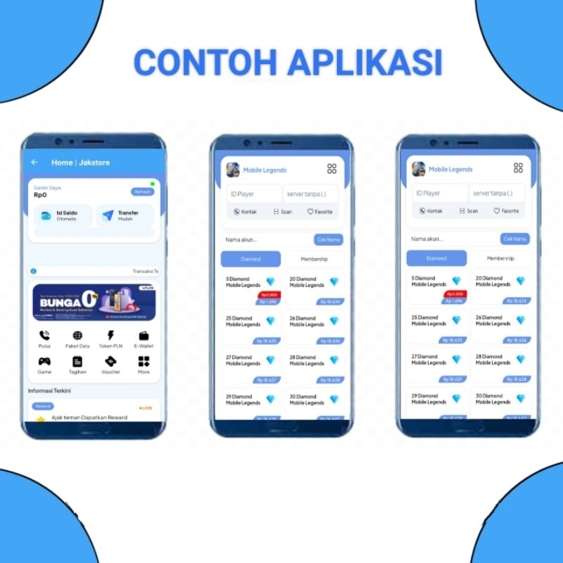 Jual Jasa pembuatan aplikasi Pulsa dan PPOB | Shopee Indonesia