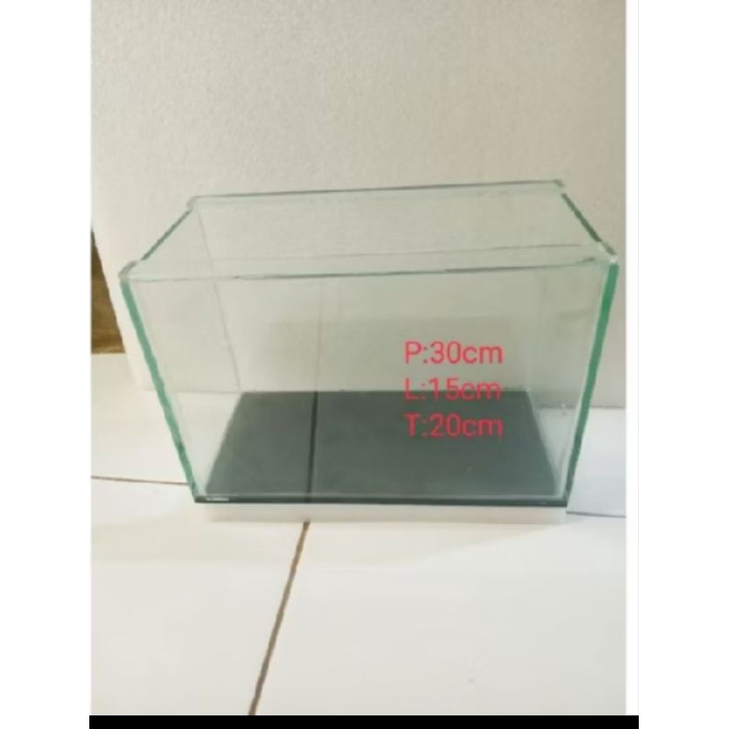 Jual Akuarium kaca ikan chana dan ikan hias 30x15x20 | Shopee Indonesia