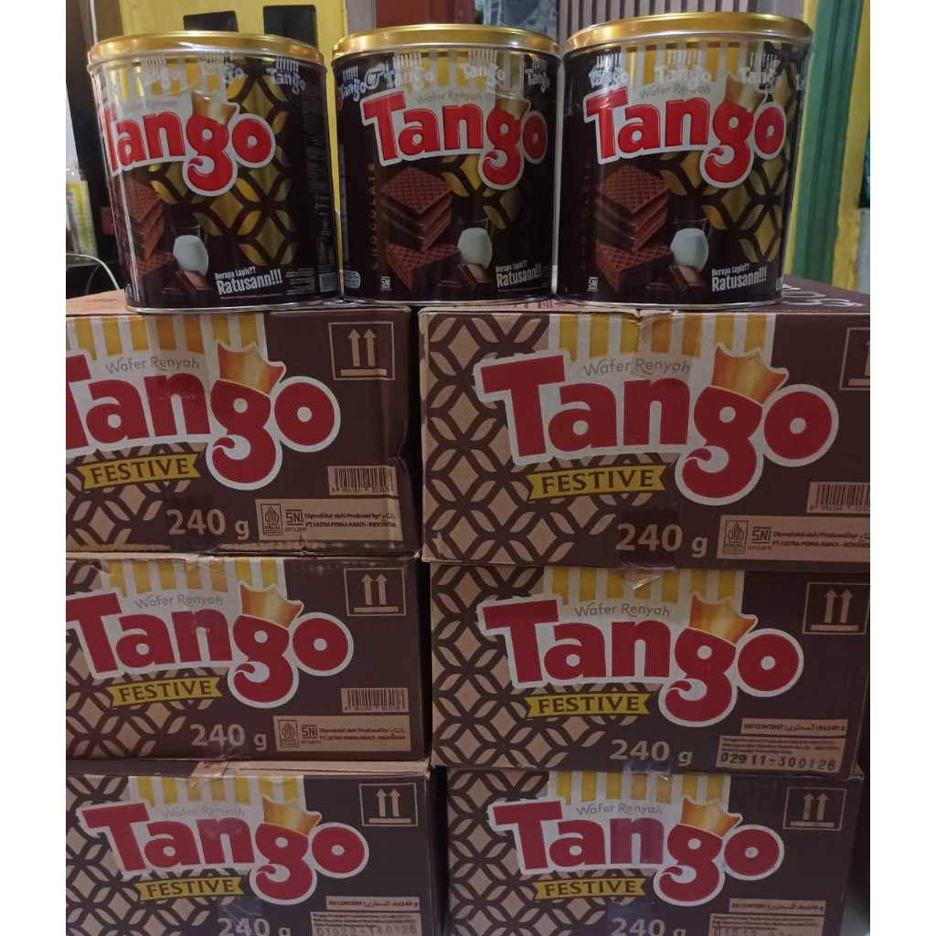 Jual wafer tango kaleng cokelat harga per dus isi 6pcs / tango kaleng ...