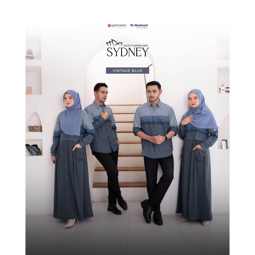 Jual Sarimbit Couple Yasmeera SYDNEY BLUE | Shopee Indonesia