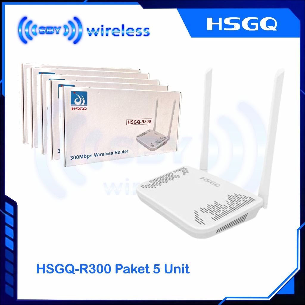 Jual Paket 5 Unit HSGQ-R300 Wireless Router Indoor Multimode 300Mbps ...