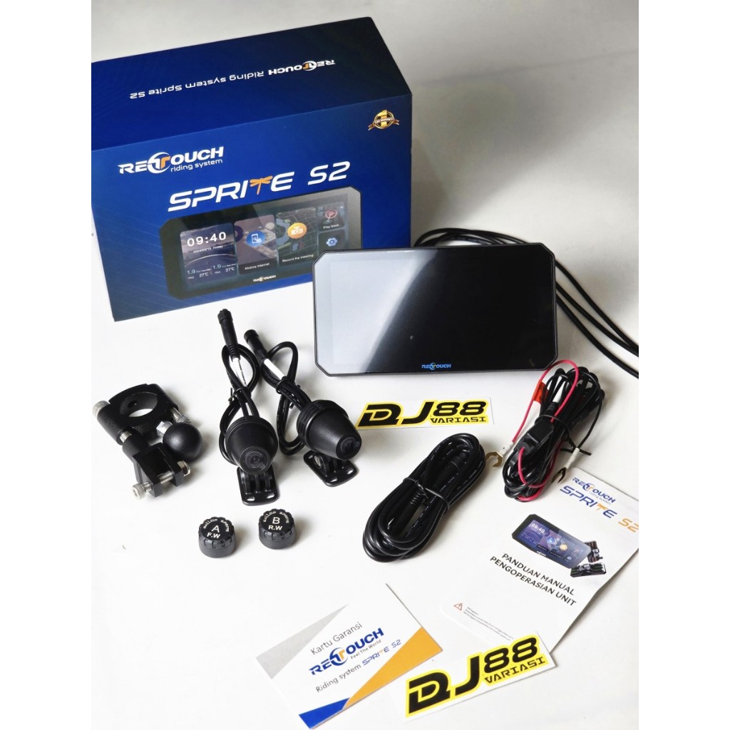 Jual Retouch Sprite s2 dashcam kamera motor depan belakang gps maps ...