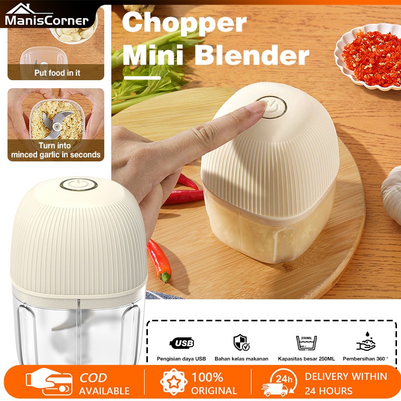 Jual Mini Chopper Blender 250 ml Penggiling Bumbu Dapur Portable ...