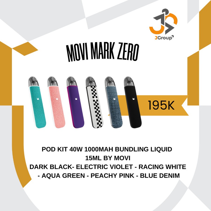 Jual MOVI MARK ZERO POD KIT 40W 1000mAh BUNDLING LIQUID 15ML BY MOVI ...
