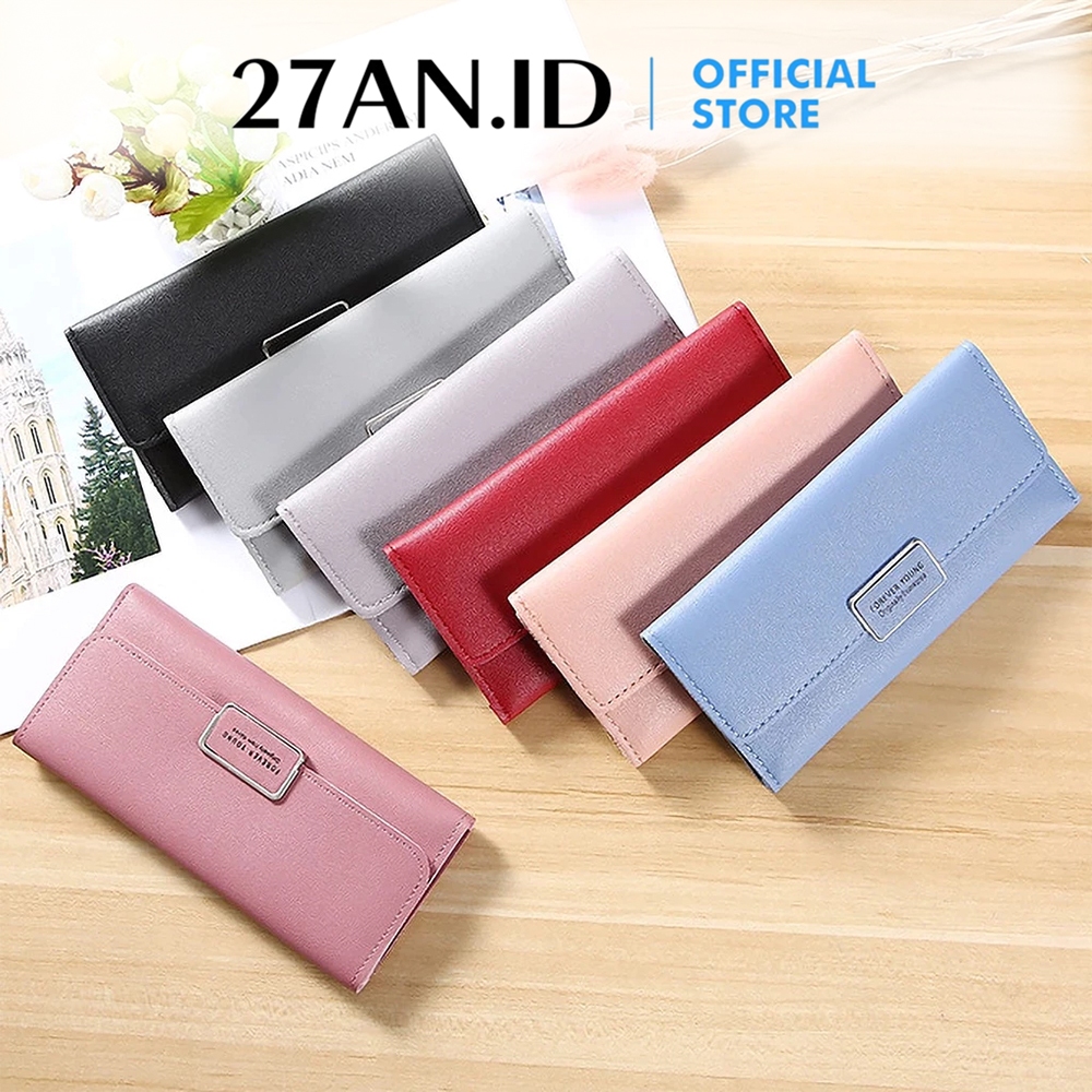 Jual ( 27AN.ID ) Dompet Panjang Lipat Wanita 6016 Dompet Lipat Wanita Panjang Multifungsi polos ...