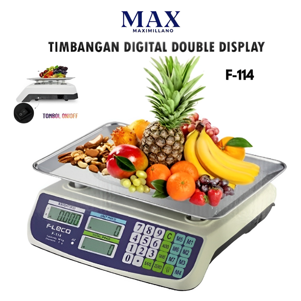 Jual Timbangan Buah Digital Max. 40kg Type F-114 double display ...