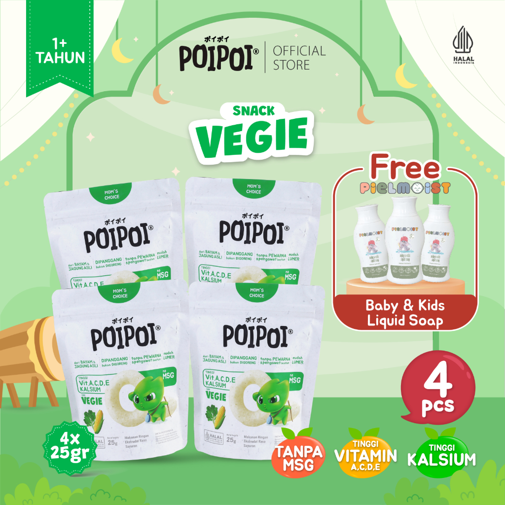 Jual POIPOI Snack - Vegie Paket Isi 4Pcs 25Gr | Shopee Indonesia