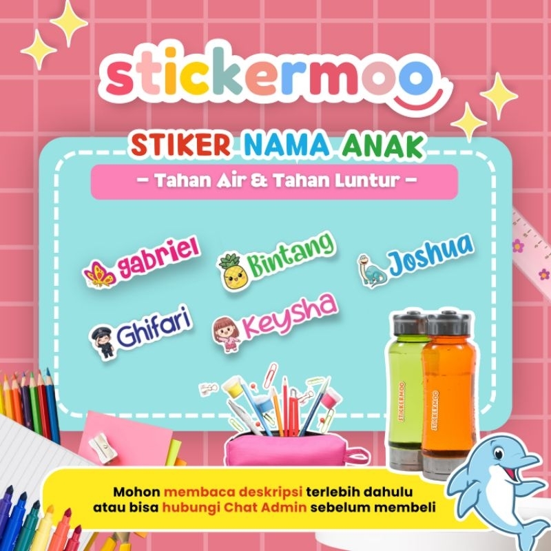 Jual STIKER NAMA ANAK WATERPROOF CUSTOM | STIKER KAOS BAJU ANAK ...