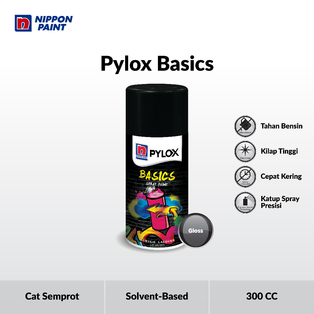 Jual Nippon Paint - Pylox Basic -300cc- Cat Semprot/Spray | Shopee Indonesia