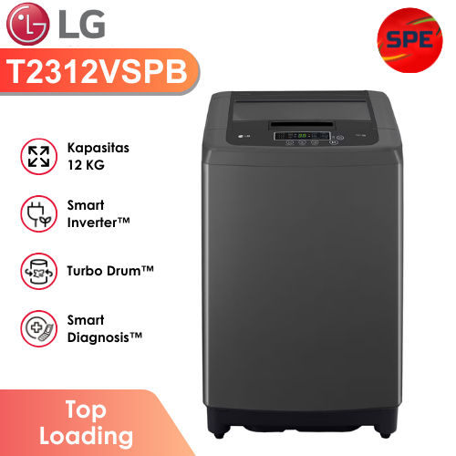 Jual MESIN CUCI TOP LOADING LG KAPASITAS 12 KG T2312VSPB GARANSI RESMI ...