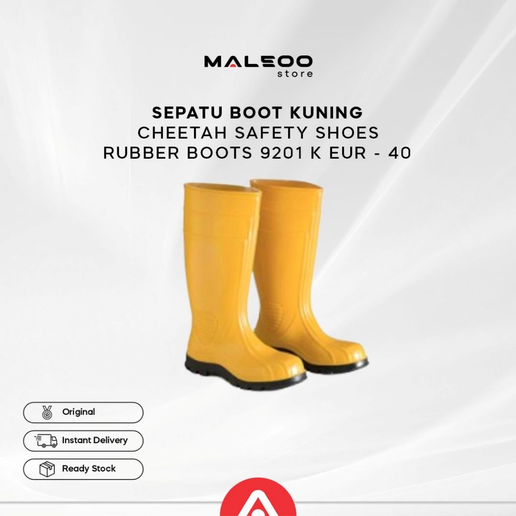 Jual Sepatu Boot Kuning Cheetah Safety Shoes Rubber Boots 9201 K EUR No ...