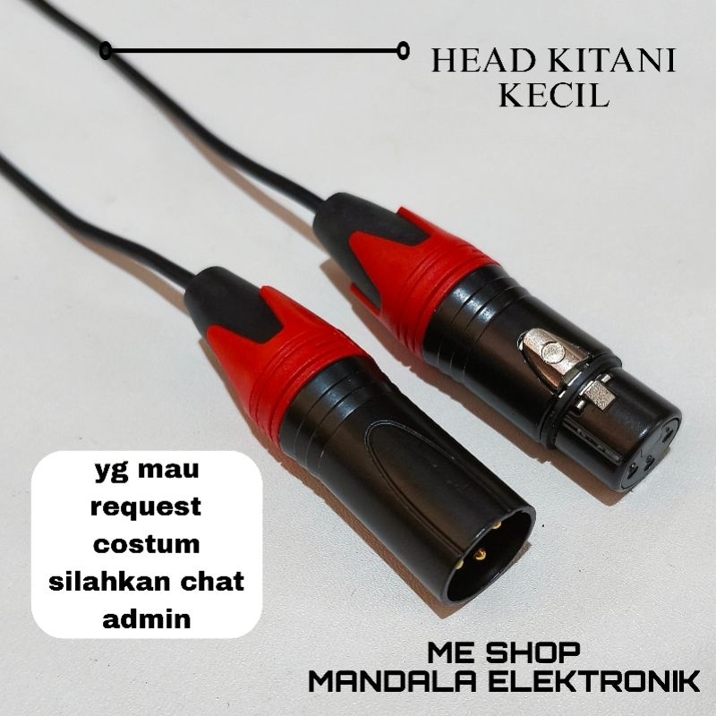 Jual Kabel xlr male to female 3pin berkualitas Kabel body kecil Kitani ...
