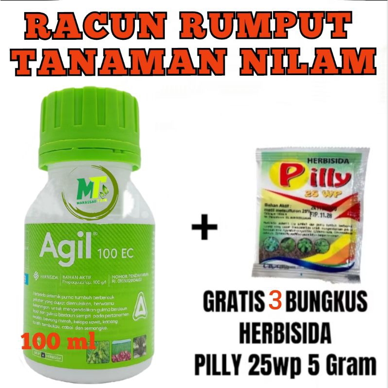 Jual Racun Rumput Tanaman Nilam Herbisida Agil 100ec 100ml dan ...