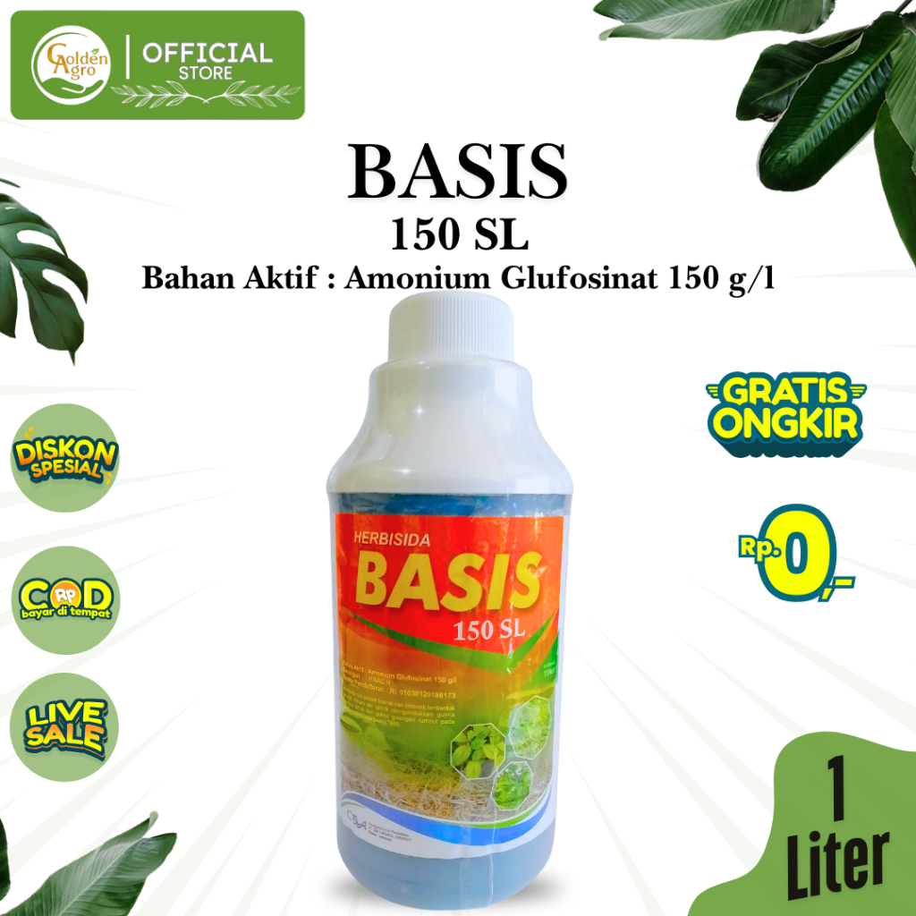 Jual HERBISIDA BASIS 150 SL 1 LITER 1 LT OBAT RUMPUT LULANGAN | Shopee ...