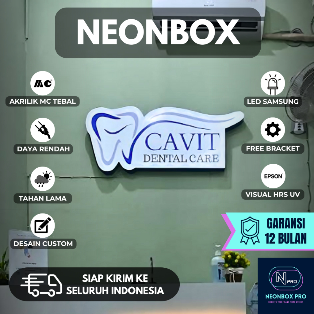 Jual Reklame Neonbox Bentuk Custom Full Akrilik Tebal Marga Cipta 1 / 2 ...