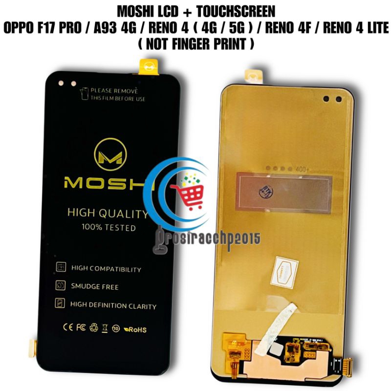 Jual MOSHI LCD + TOUCHSCREEN FOR OPPO F17 PRO / A93 4G / RENO 4 / RENO 4F BLACK ( NOT ...