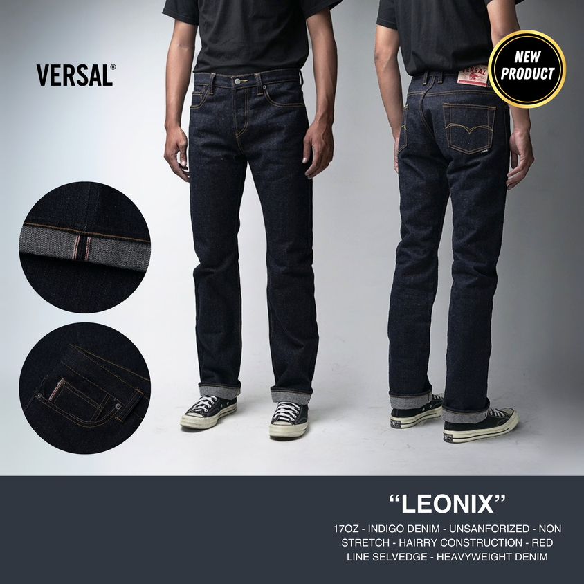Jual Versal The Finest-LEONIX 17oz Indigo Unsanforized Selvedge Denim ...