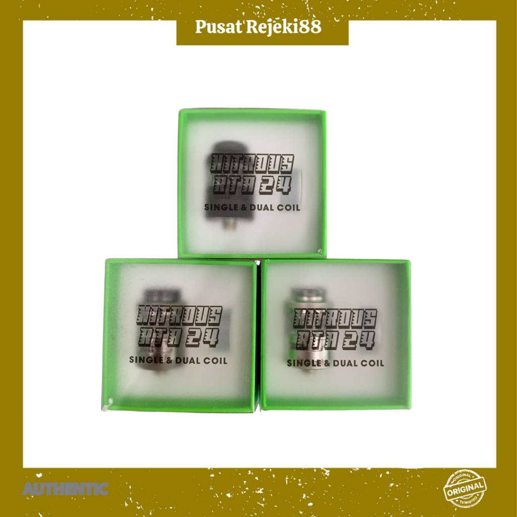 Jual Atomizer RTA 24mm Single & Dual Coil by Nitrous x Damn Vape 100% ...