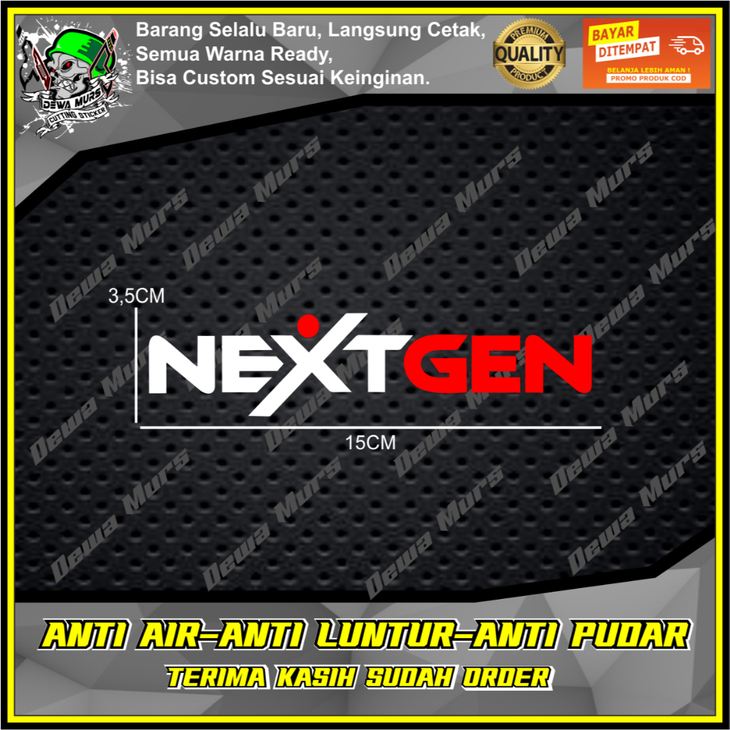 Jual Cutting Sticker NEXT GENERATION 2WARNA Sticker Cocok Buat Motor ...