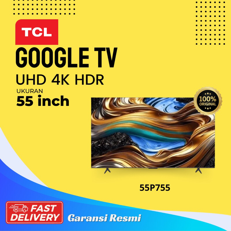Jual GOOGLE TV 55 INCH TCL 55P755 UHD TV 4K HDR 10+ DOLBY VISION DOLBY ...