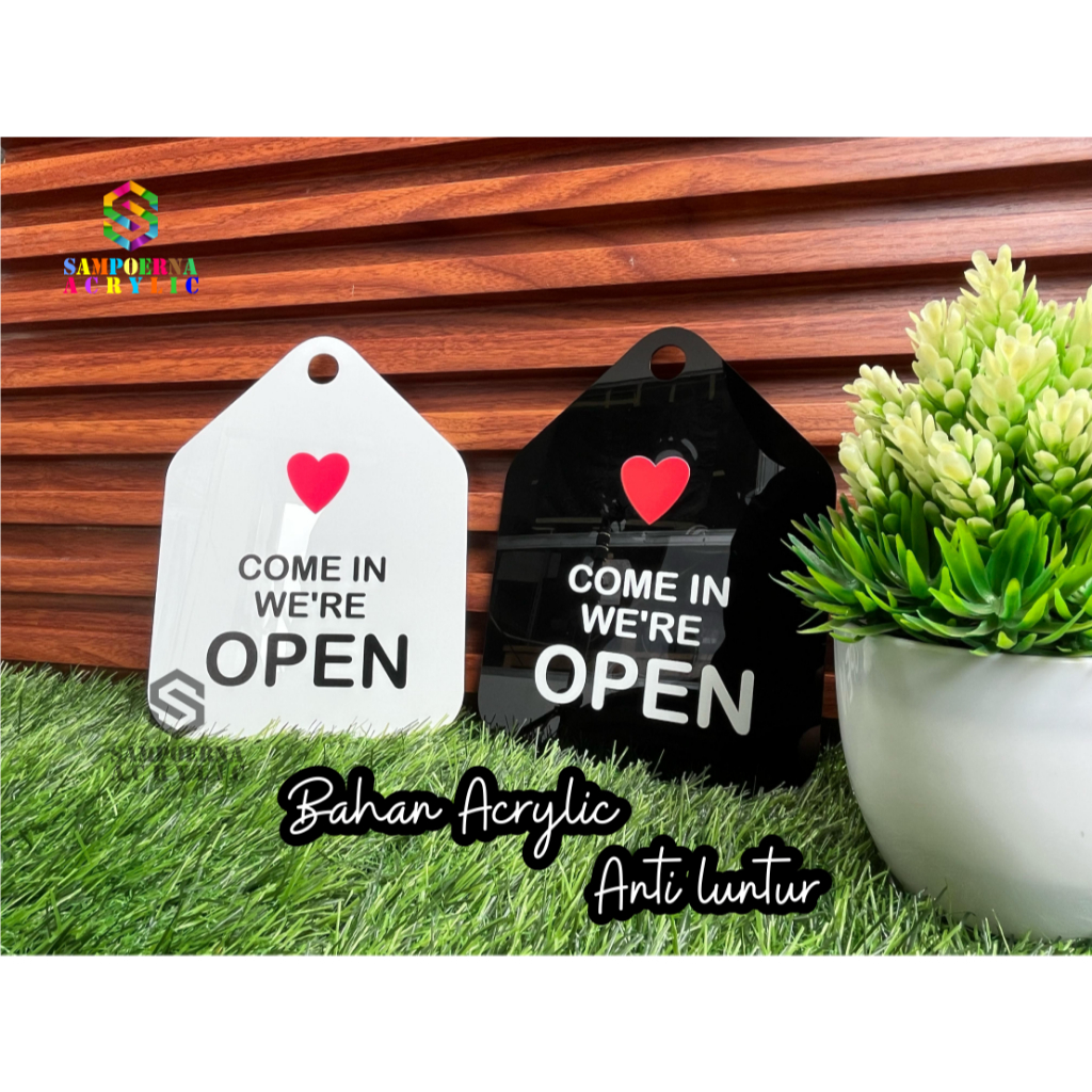 Jual Acrylic Signage Open Close/Akrilik Open Close | Shopee Indonesia
