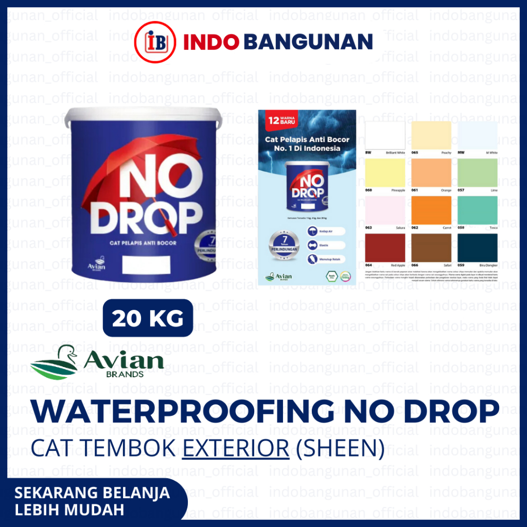 Jual CAT WATERPROOFING NO DROP ANTI BOCOR 20KG | Shopee Indonesia