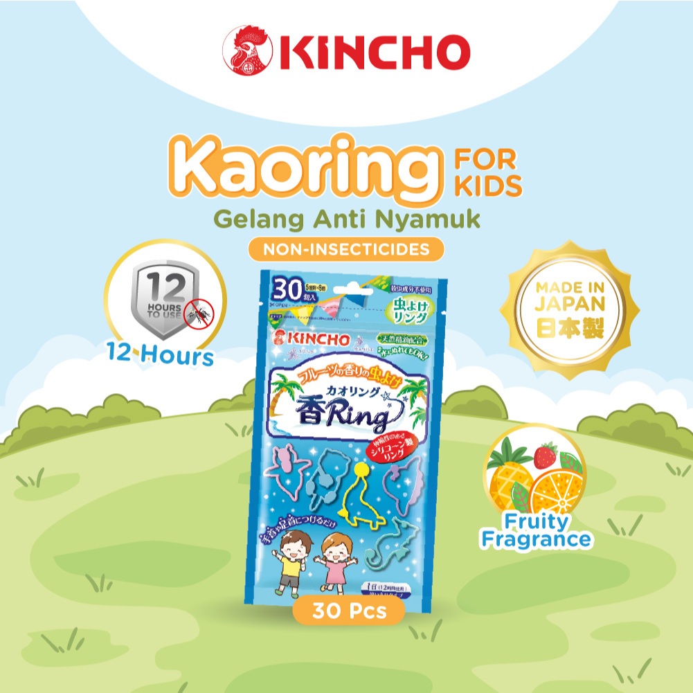 Jual KINCHO Kaori Ring Insect Repellent Gelang Anti Nyamuk dan Serangga Fruity Scented Blue 30 ...