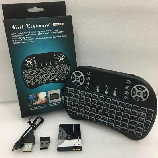 Jual KEYBOARD MINI WIRELESS TOUCHPAD RECHARGEABLE FOR TV / STB ...