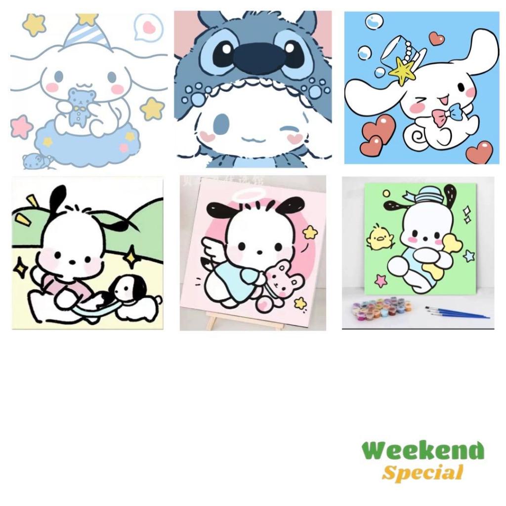 Jual Paint By number CINNAMON ROLL POCHACO painting by number alat ...