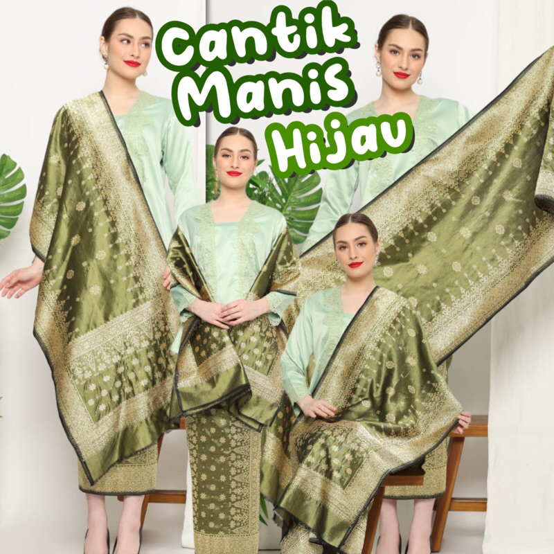Jual ANEKA SONGKET CANTIK MANIS HIJAU TERBARU/ SONGKET CANTIK MANIS SAGE GREEN | Shopee Indonesia