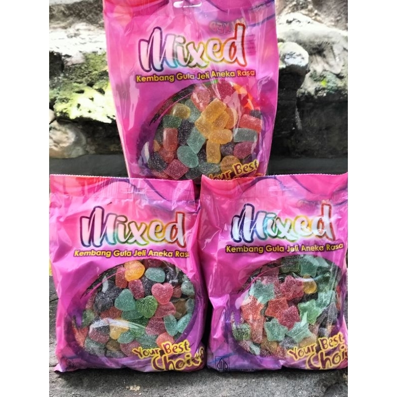 Jual Permen jelly mix waisun / warna warni / fruit 1kg exp 2026 ...