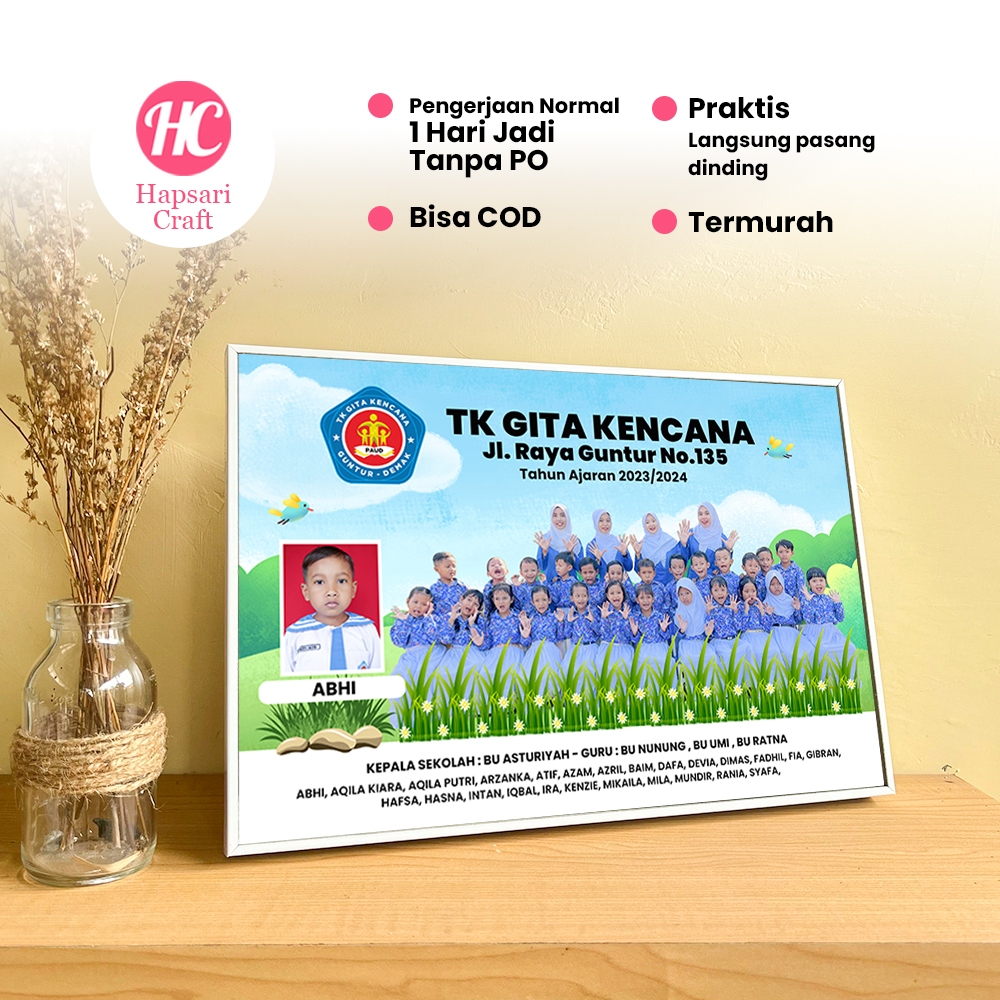 Jual Cetak Foto / Hiasan Dinding Aesthetic Foto Vandel Fiber Box Wisuda ...