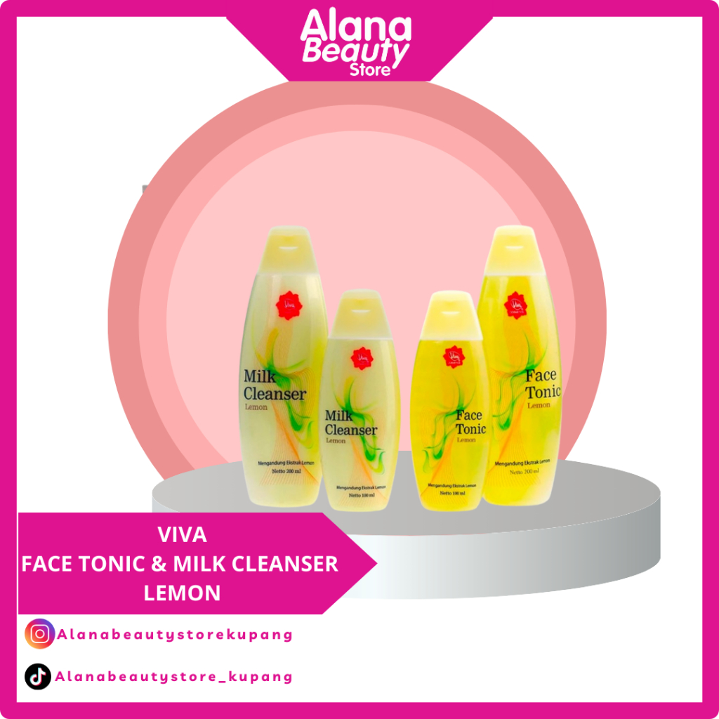 Jual Viva Face Tonic & Milk cleanser Lemon (100 ml & 200 ml) | Shopee ...