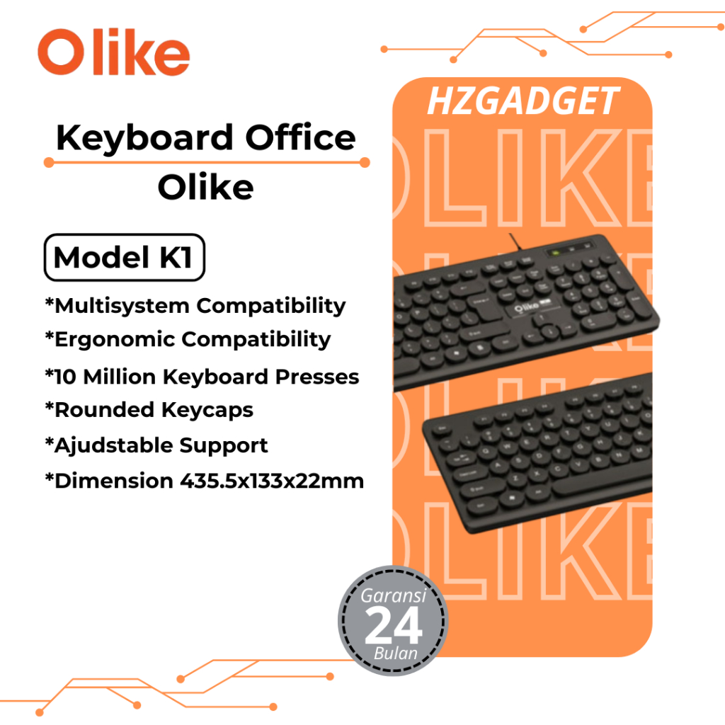 Jual Keyboard Kabel Olike K1 Keyboard Komputer Office | Shopee Indonesia