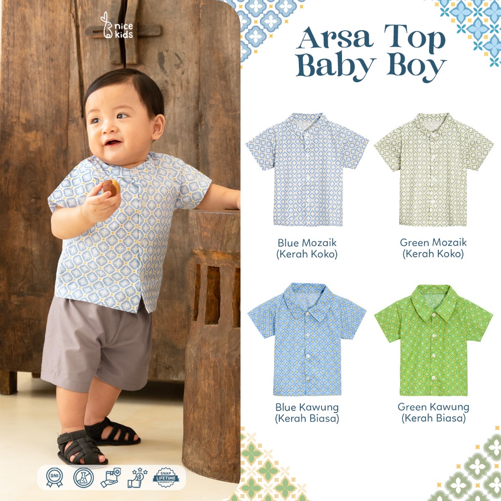 Jual Nice Kids – Arsa Baby Koko Shirt Batik Atasan Bayi Laki-laki ...