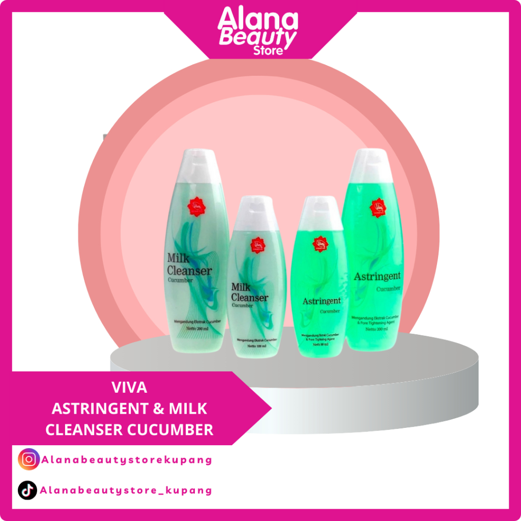 Jual Viva Astringent & Milk Cleanser Cucumber- (100 ml & 200 ml ...