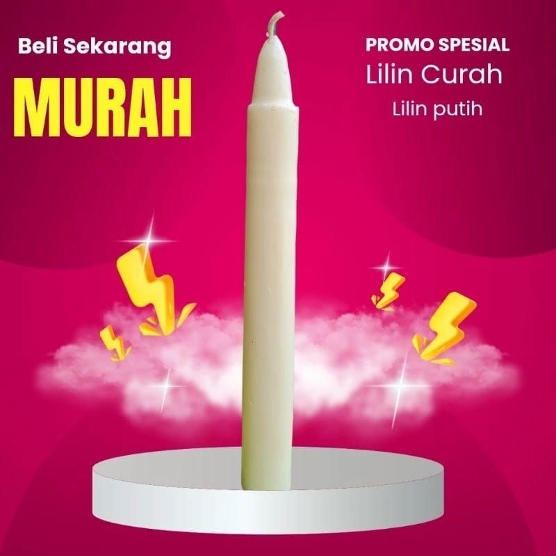 Jual Lilin Putih Isi 50 Pcs Tipe 01 Panjang 15 Cm, Diameter 1,3cm ...