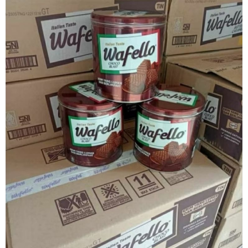 Jual Roma wafer Wafello kaleng / wafer wafello chocolate 234 g / wafer ...