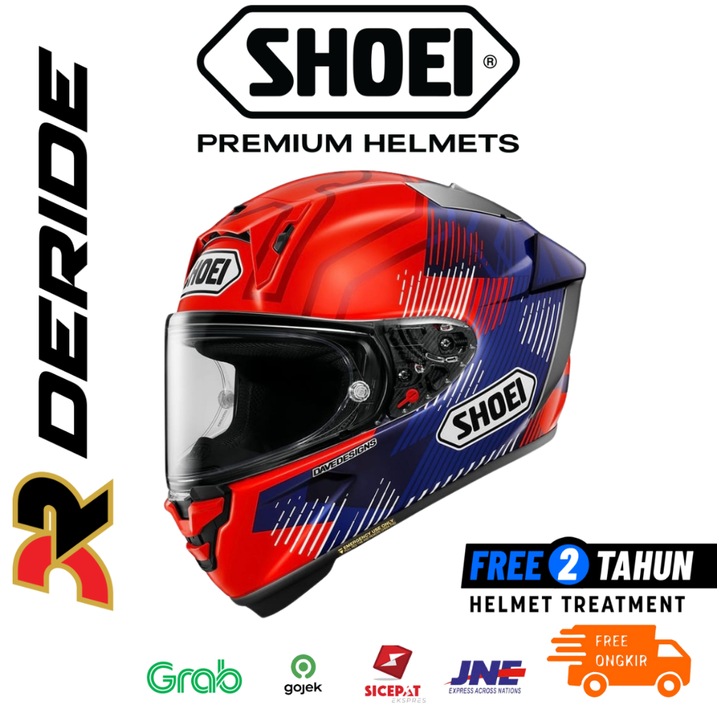 Jual Shoei X15 Marquez 8 TC 1 Full Face Premium Helmet SNI Original ...